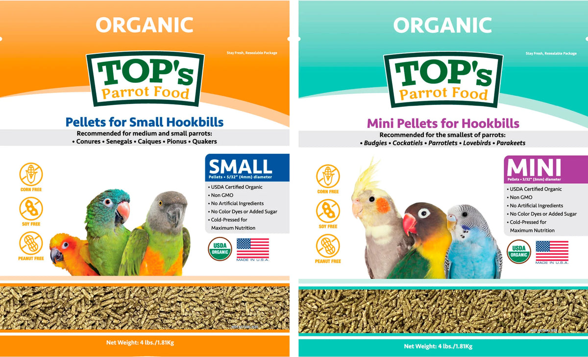 TOPS - MINI AND SMALL PELLET BUNDLE (INCLUDES SHIPPING) – PARROT STATION