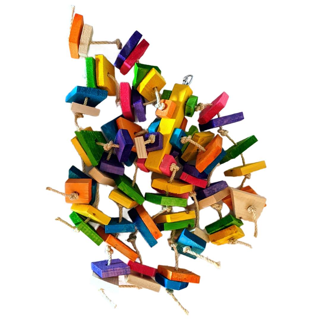 MACAW TOY LARGE WOOD PARROT TOY – PARROT STATION